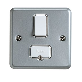 K942ALM | MK | 13Amp Double Pole Switched fused Connection Unit | Metal ...