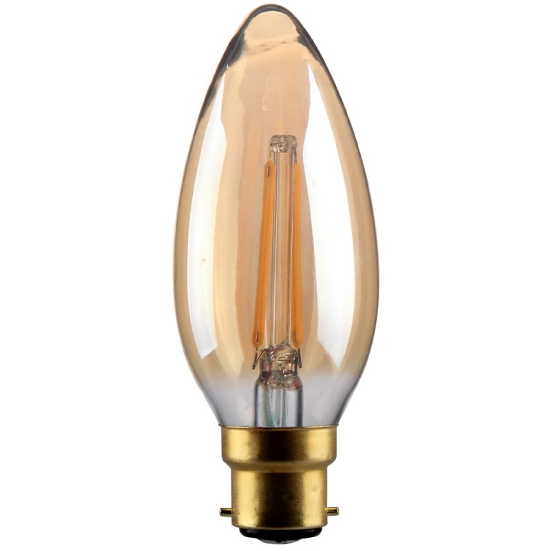Kosnic 4W B22 Antique Gold LED Filament Lamp | Vintage Bulb | KFLM04CND ...