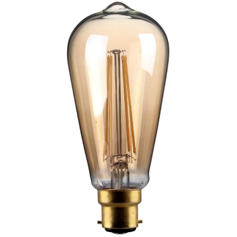 Kosnic 4W ST64 E27 Antique Gold LED Filament Lamp | Vintage Bulb ...