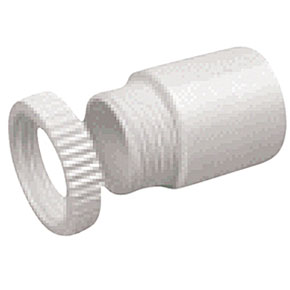 20mm White Male Adaptor | Conduit Accessories | MA20W - Superlec Direct