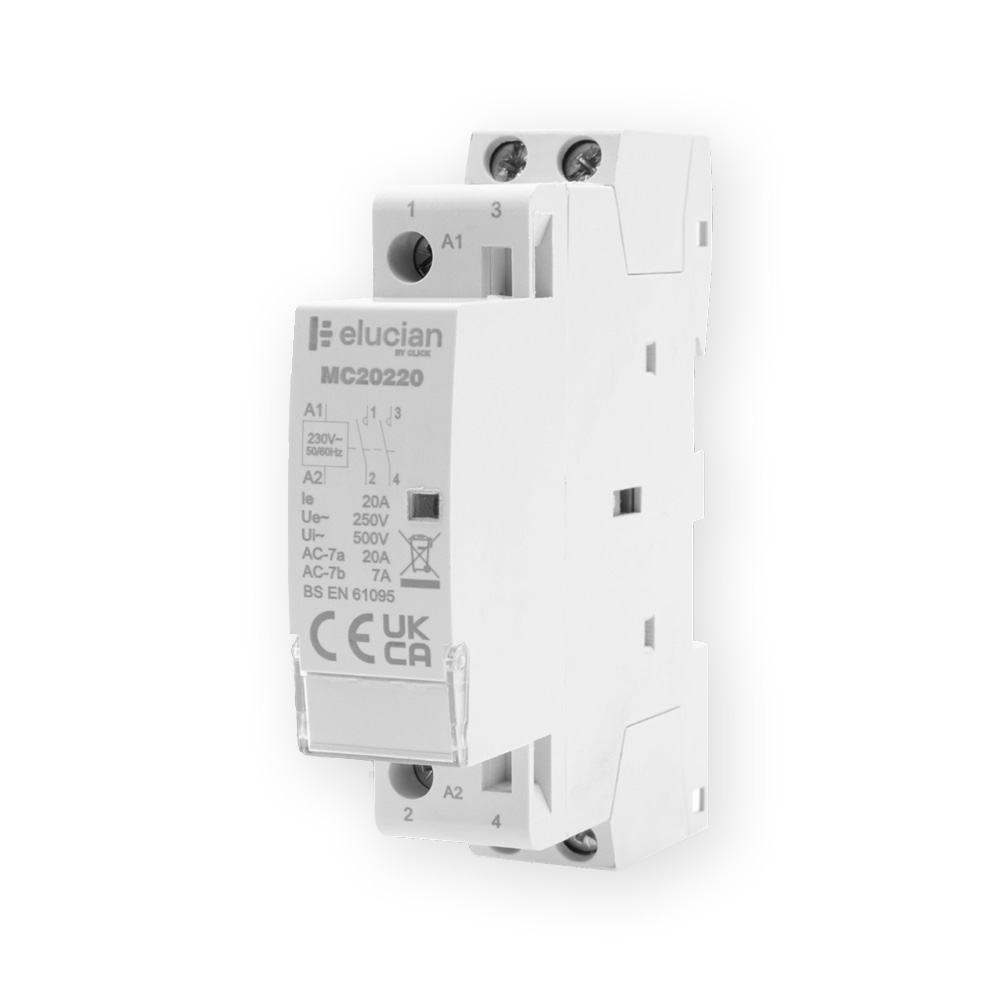 MC20220 | Scolmore | Click Elucian 20A 2 Pole x 2 NO SP Module ...