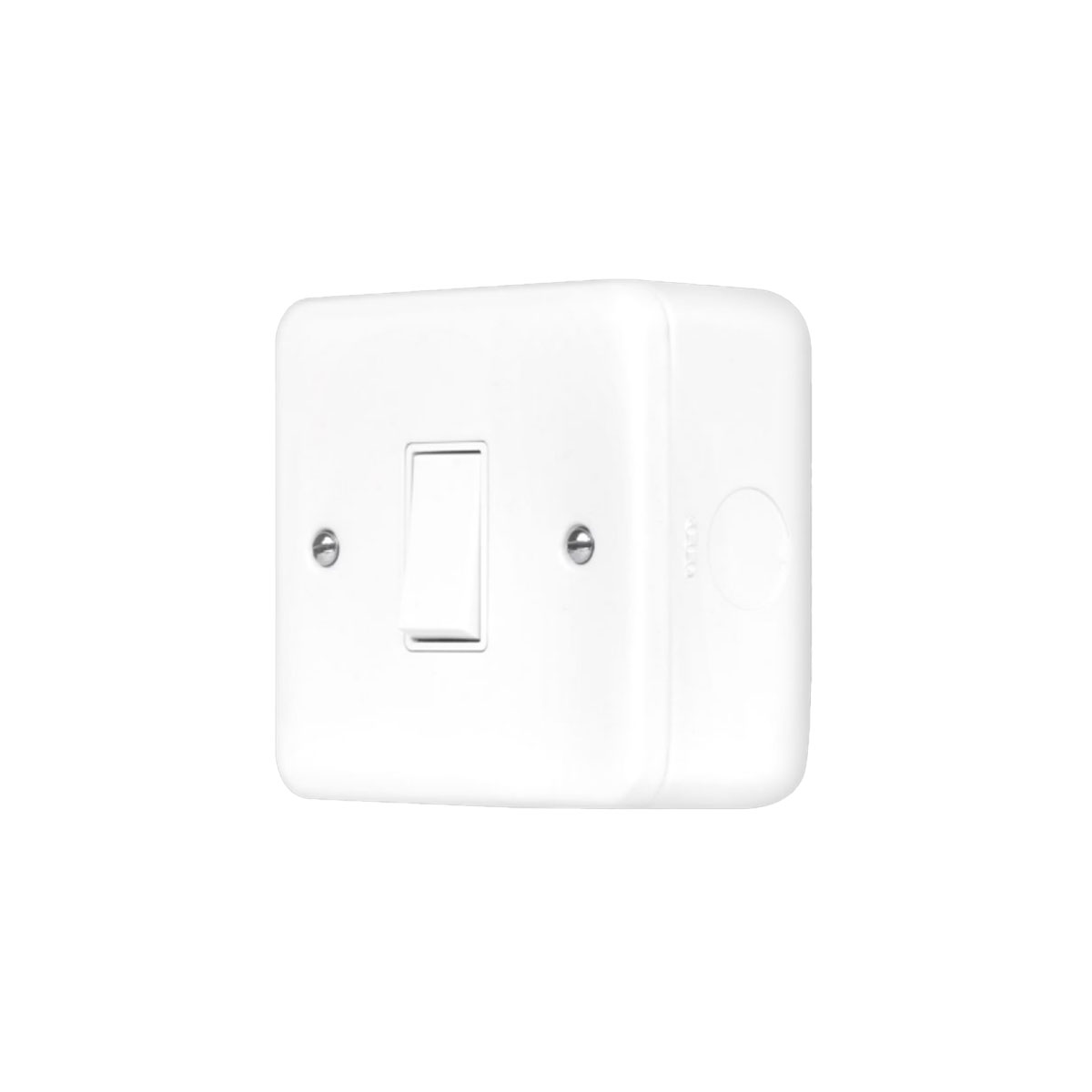 Scolmore Click Mcp010pw 10ax 1 Gang 1 Way Plate Switch Polar White Superlec Direct