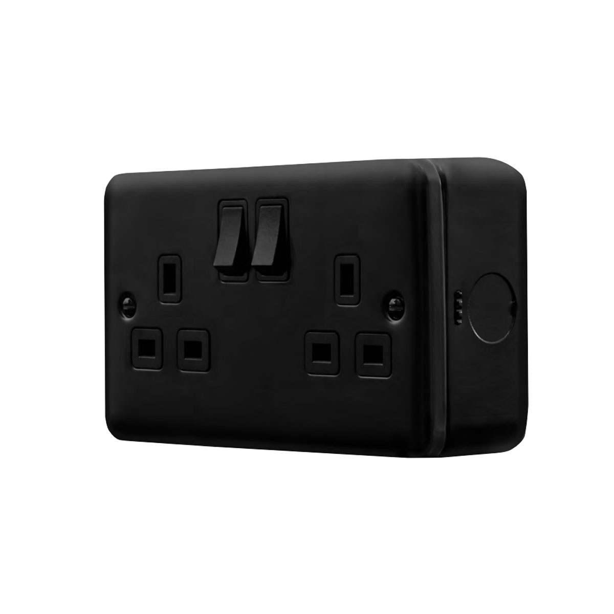 Scolmore Click Mcp536bk 13a 2 Gang Double Pole Switched Socket Outlet Black Superlec