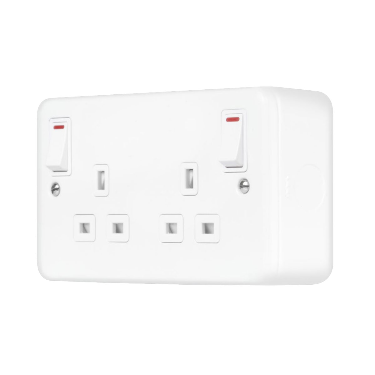 Scolmore | Click | MCP840PW | 13A 2 Gang Double Pole Switched Socket ...