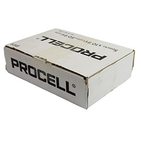 MN1604/50 | MN1604 | DURACELL PROCELL 9V TYPE PK50 BULK| Superlec Direct