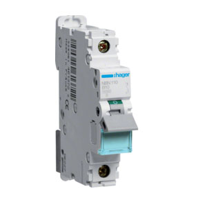 NBN110A | Hager | 10A 10kA Type B Single Pole MCB | Superlec Direct