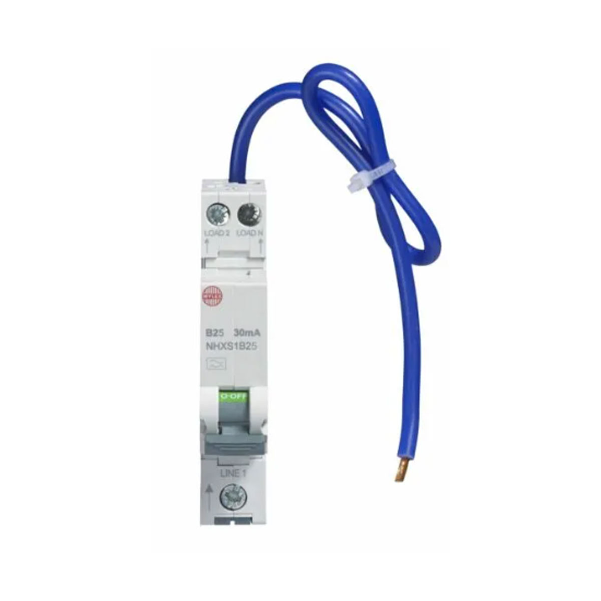 Wylex | NHXS1B25 | 25A 30mA 6kA Type-A B-Curve 1 Pole + Neutral Miniature RCBO | Superlec Direct