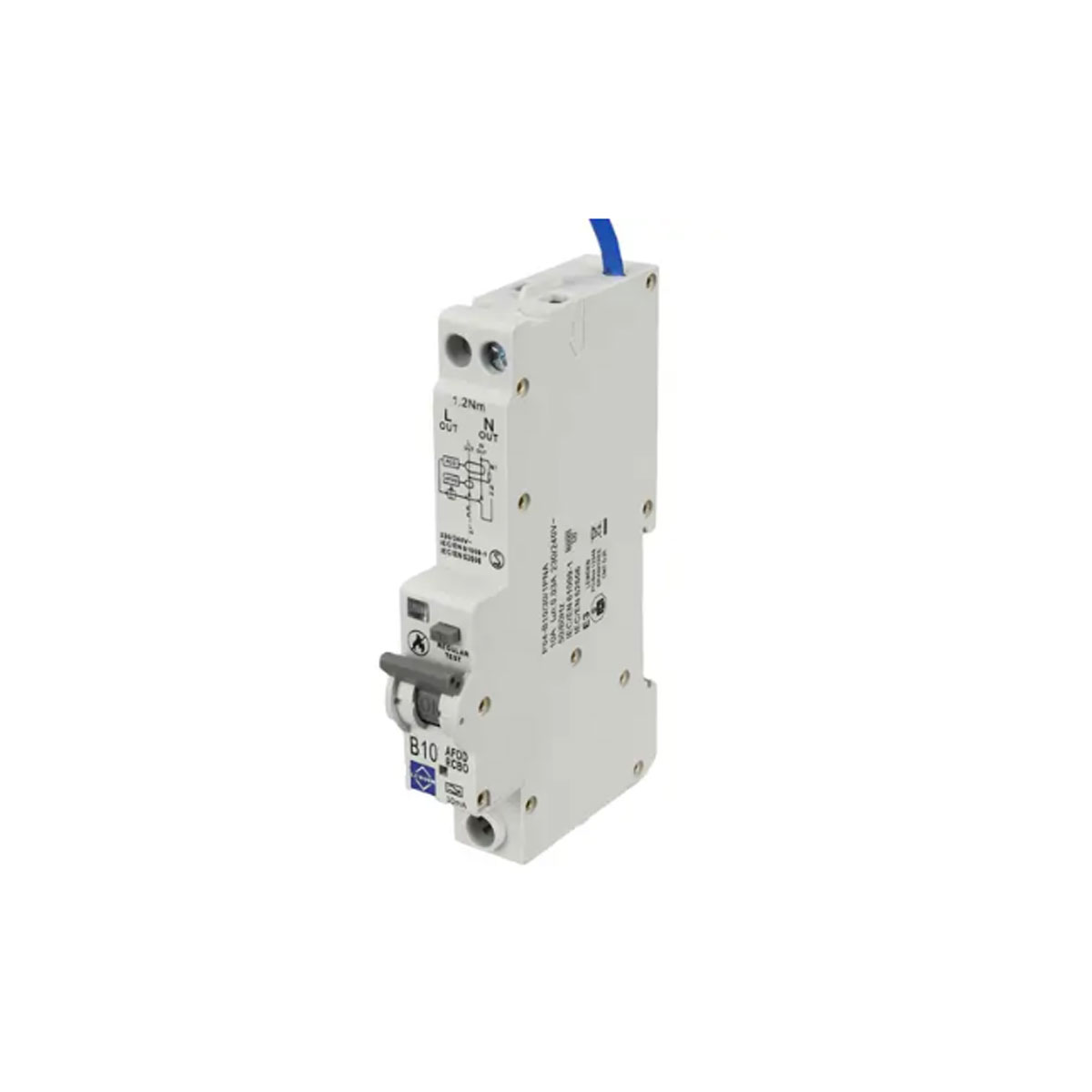Lewden | P04-B10/30/1PNA | 10A 30mA AFFD RCBO 6ka 1 Module | Superlec Direct
