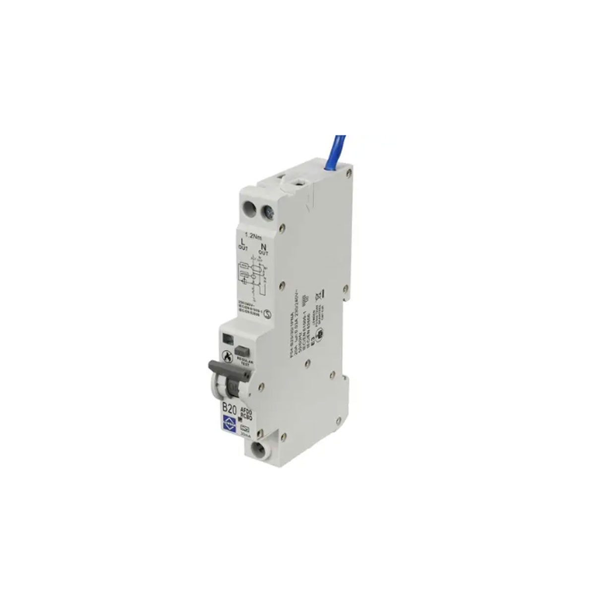 Lewden | P04-B20/30/1PNA | 20A 30mA AFFD RCBO 6ka 1 Module | Superlec Direct