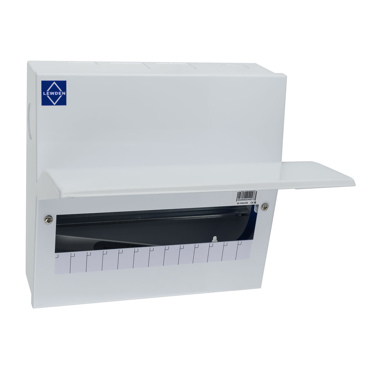 PRO-MC13ENC | LEWDEN | 13 Module Metal Enclosure | White Fuseboard | 13 ...