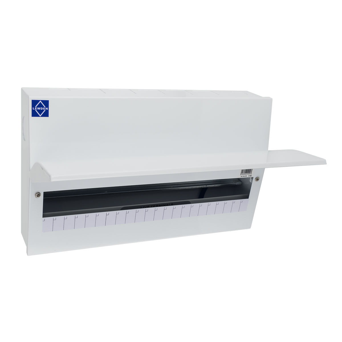 PRO-MC22ENC | LEWDEN | 22 Module Metal Enclosure | White Fuseboard | 22 ...