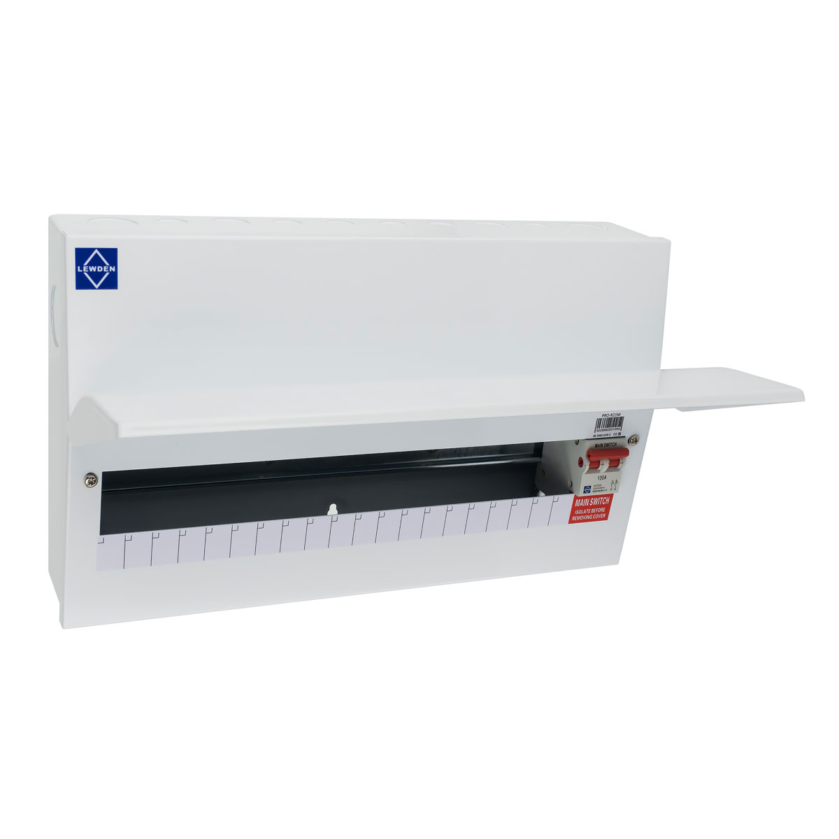 PRO-MX21M | Lewden | 100A 21 Way Modular Metal Mainswitch Enclosure ... PRO-MX21M | Lewden | 100A 21 Way Modular Metal Mainswitch Enclosure ...