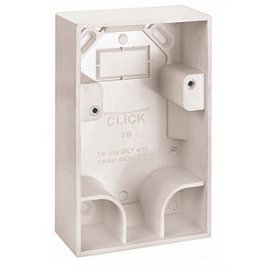 PRW218 | SCOLMORE | White Pattress Box for Dual Appliance Plate | Back ...