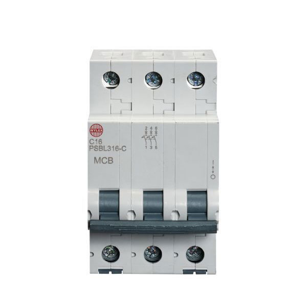 PSBL316-C | WYLEX | 16a Triple pole Type C MCB | 16amp TP MCB | 16amp Mini Circuit Breaker | NH ...