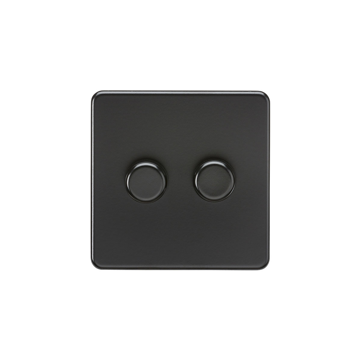 Knightsbridge | SF2182MBB | Screwless 2G 2 Way 10-200w (5-150W LED) Trailing Edge Dimmer Matt ...