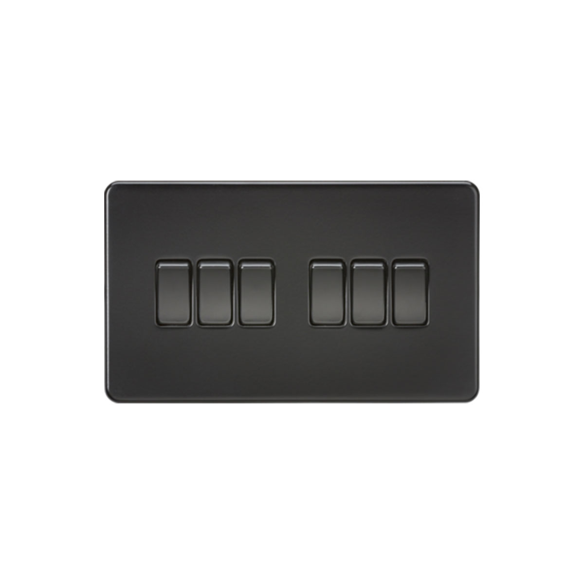Knightsbridge | SF4200MBB | Screwless 10AX 6G 2 Way Switch Matt Black ...