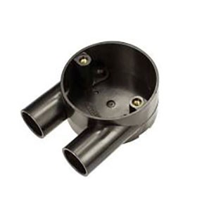 U25B | 25mm PVC Conduit U Box Black | Black | Superlec Direct