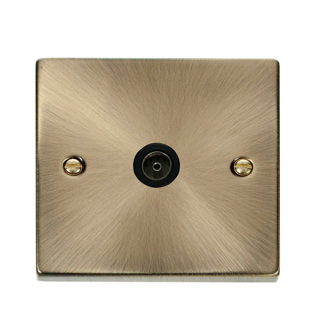 Scolmore | VPAB065BK | Single Non-Isolated Coaxial Outlet Antique Brass ...