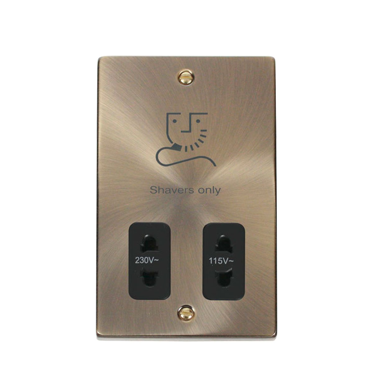 Scolmore | VPAB100BK | 115V/230V Dual Voltage Shaver Socket Outlet ...