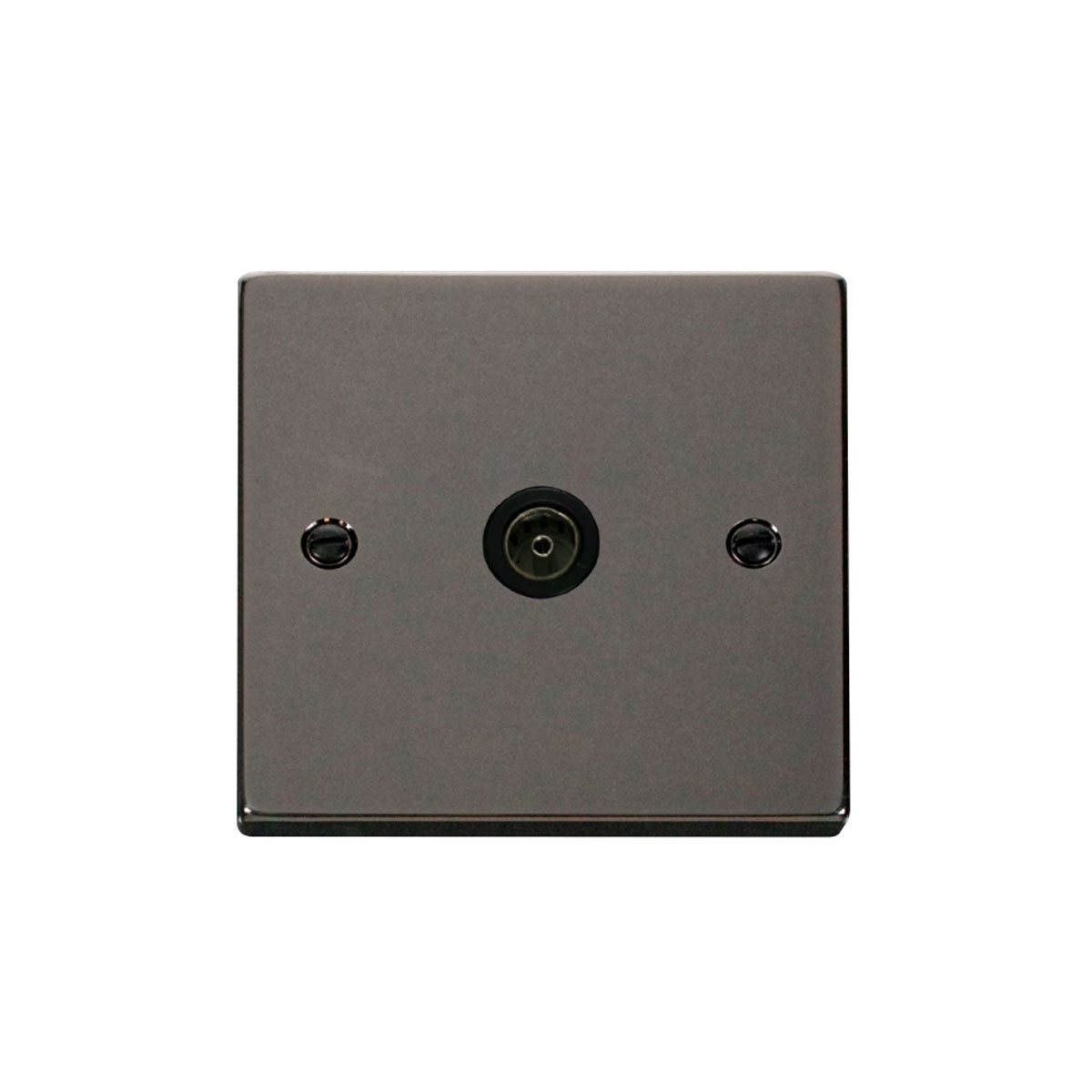 Scolmore | VPBN065BK | Single Non-Isolated Coaxial Outlet Black Nickel ...