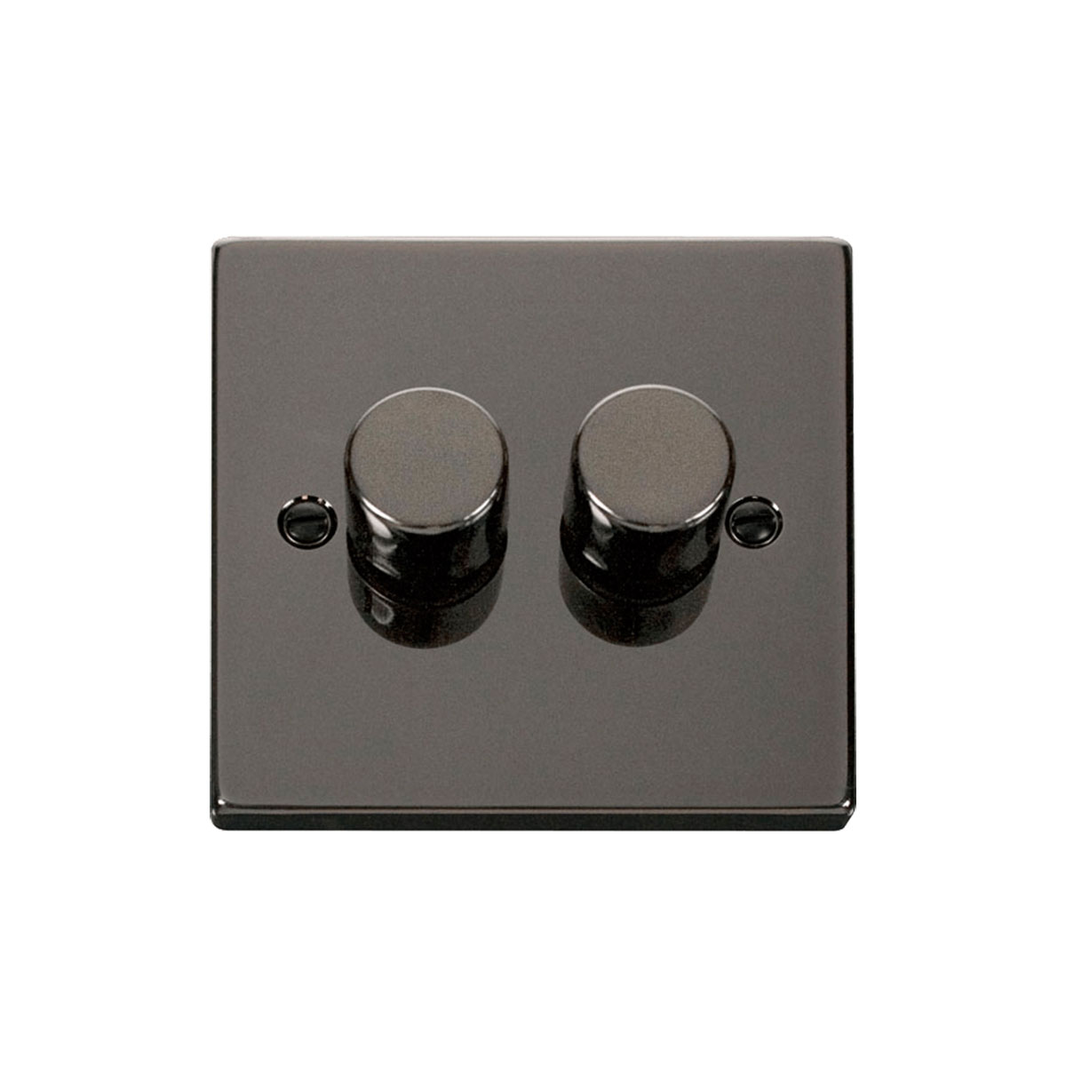 Scolmore | VPBN162 | 2 Gang 2 Way 100W Dimmer Switch Black Nickel ...