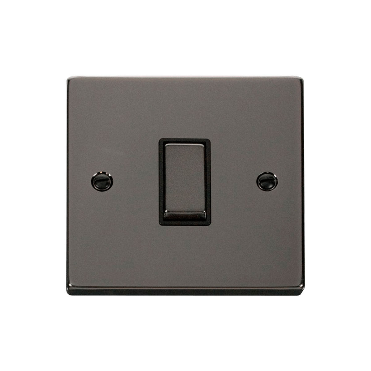 Scolmore | VPBN411BK | 10AX Ingot 1 Gang 2 Way Plate Switch Black ...