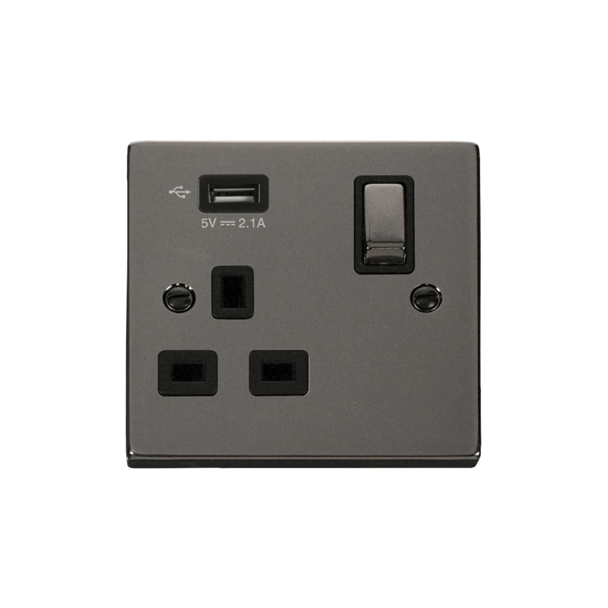 Scolmore | VPBN571UBK | 13A Ingot 1 Gang Switched Socket Outlet With ...