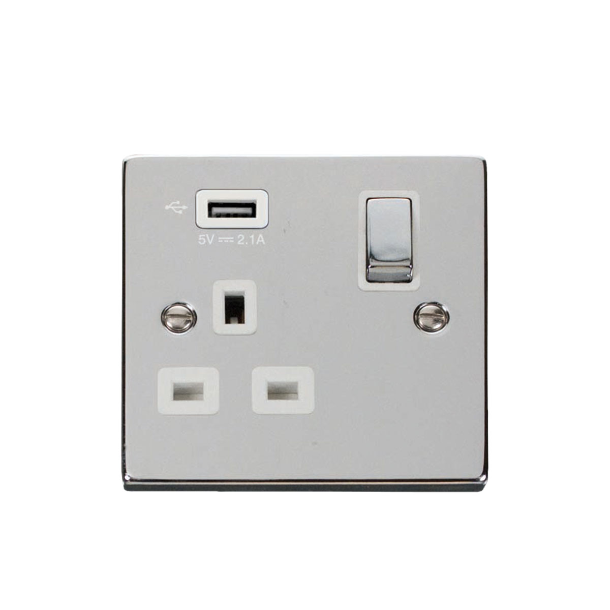 VPCH571UWH | Scolmore | 13A Ingot 1 Gang Switched Socket Outlet With ...