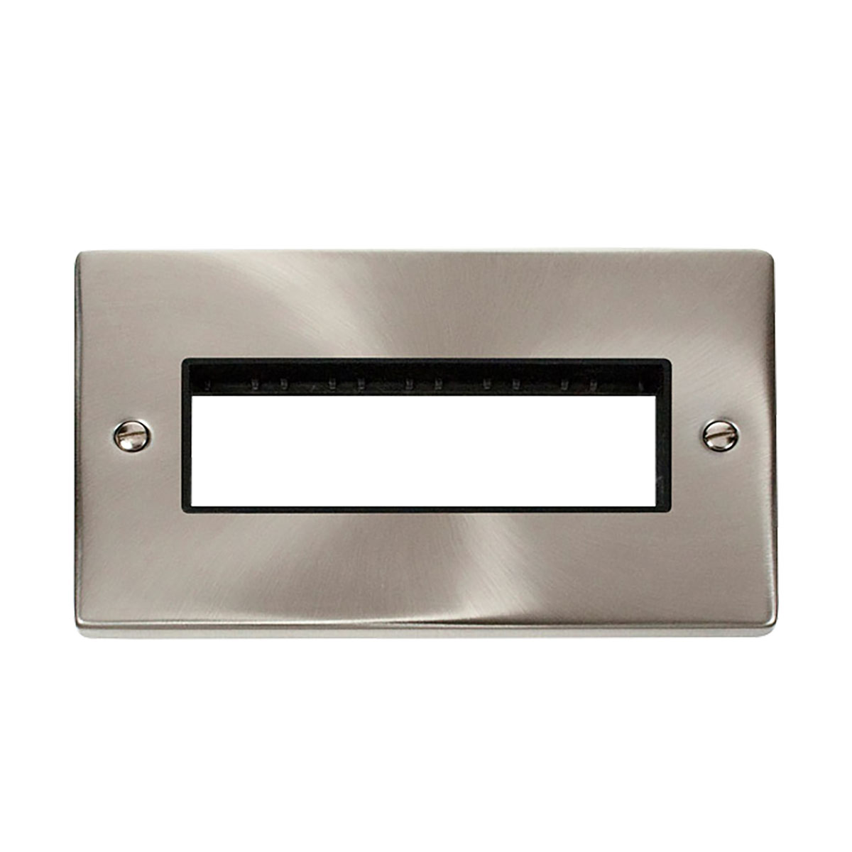VPSC426BK | Scolmore | 2 Gang MiniGrid Unfurnished Plate | Satin Chrome ...