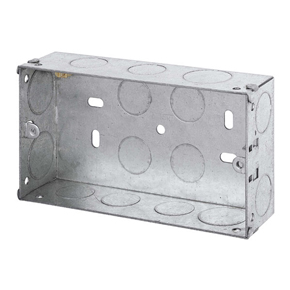 WA096 | SCOLMORE 35MM 2GANG STEEL BACK BOX| Superlec Direct