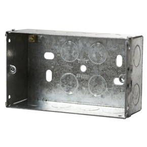 SCOLMORE 47MM 2 GANG STEEL BACK BOX| Superlec Direct