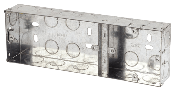 Click | WA375 | 1+2 35mm Deep Dual Metal Back Box for Deco Range ...